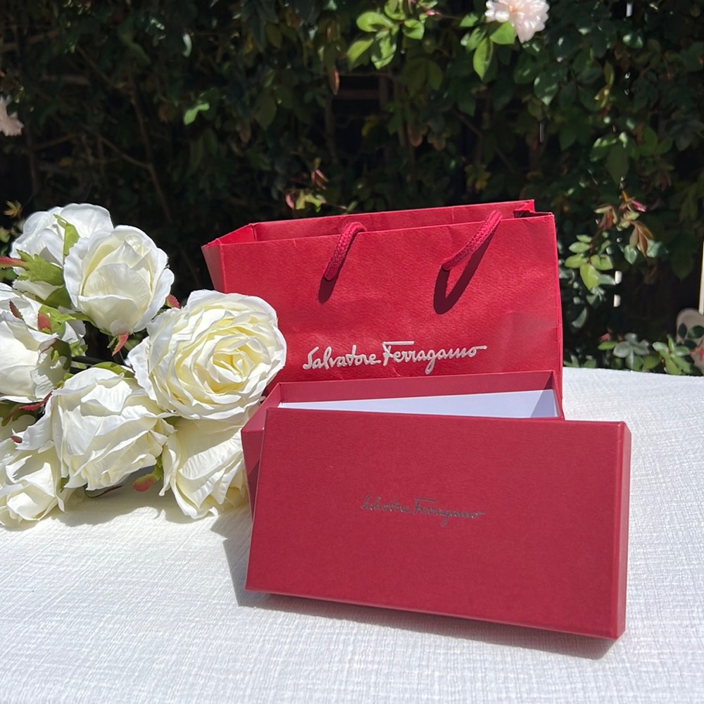 Salvador Ferragamo, Paper Bag And Box. - Gem